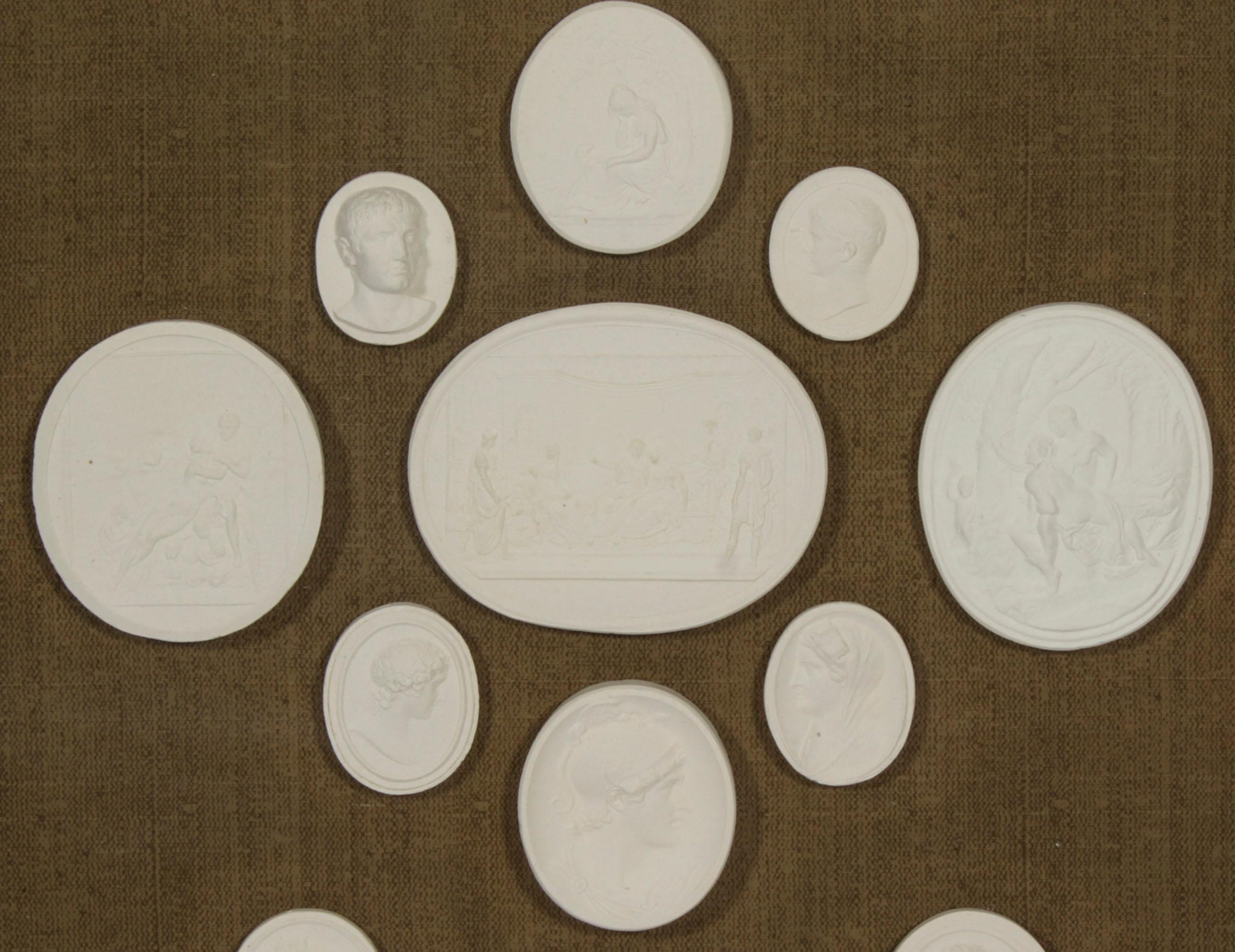 Antique Pair of Framed Grand Tour Intaglios, Early 19th Century at 1stDibs