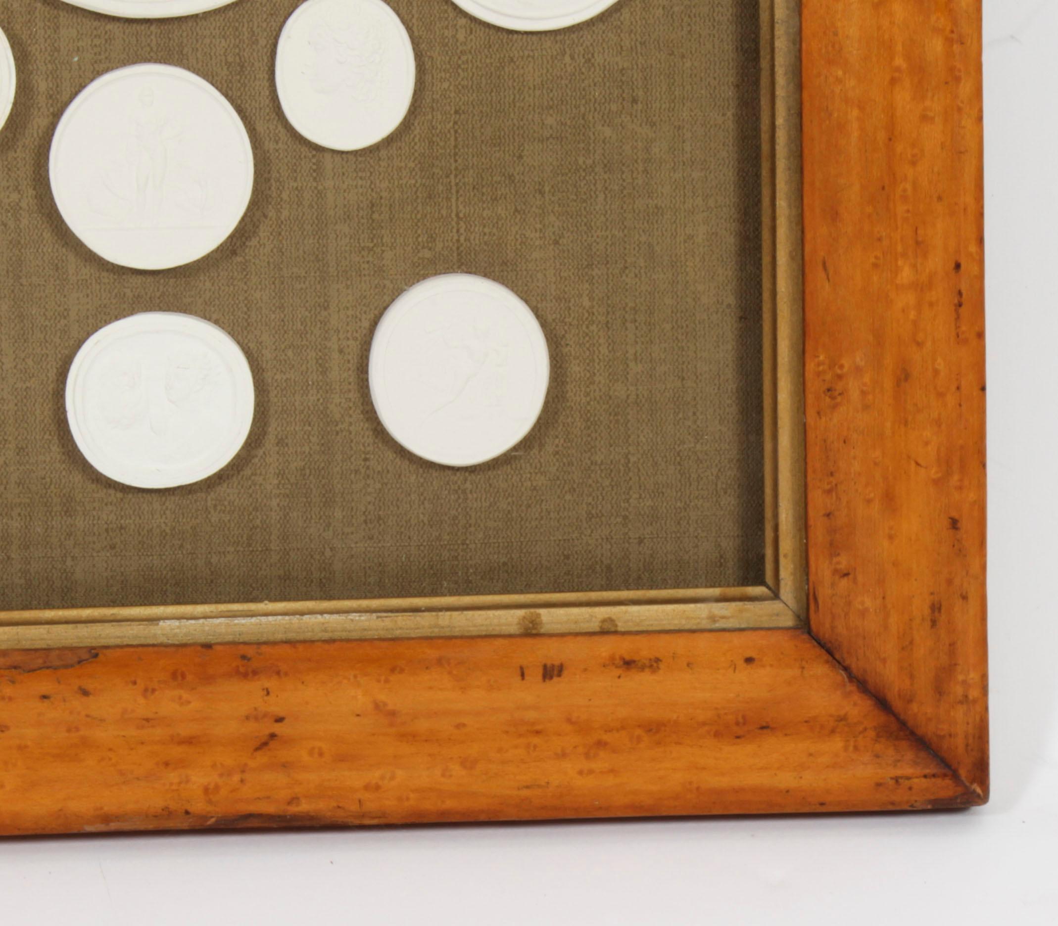Antique Pair of Framed Grand Tour Intaglios, Early 19th Century at 1stDibs