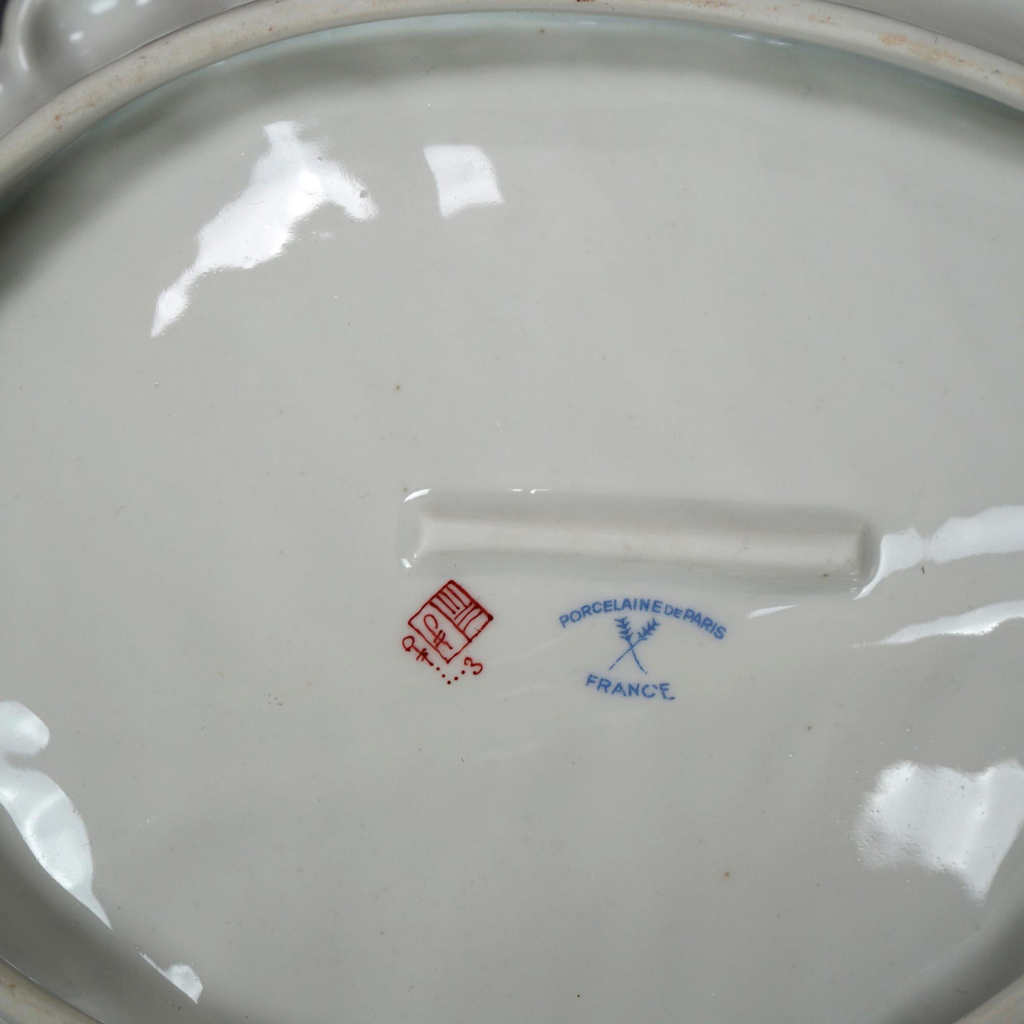 Antique Pair of French Louis XIV Porcelain Armorial Ware Low Serving ...