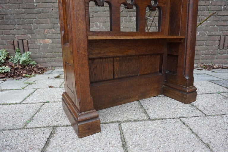 Pair of Hand Carved Gothic Revival Oak Church Lectern Desks with ...