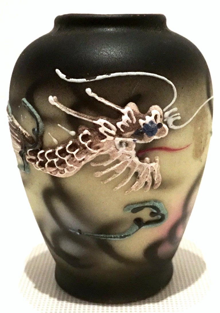 Antique Pair of Japanese Porcelain Hand Painted Dragon Ware Vases at ...