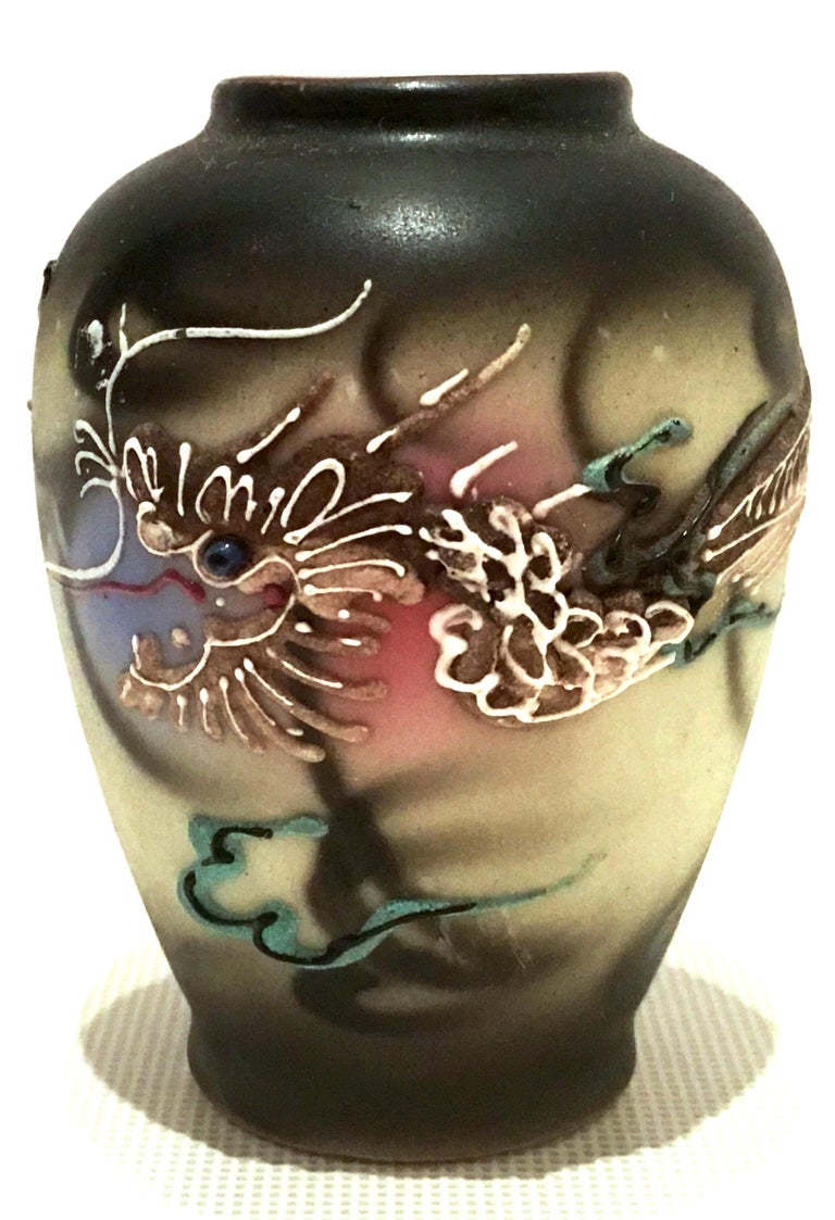 Antique Pair of Japanese Porcelain Hand Painted Dragon Ware Vases at ...