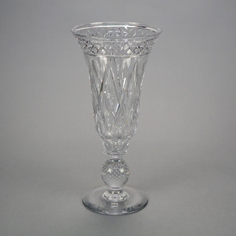 Antique Pair of Pairpoint Cut Glass Bubble Vases, Circa 1920 at 1stDibs