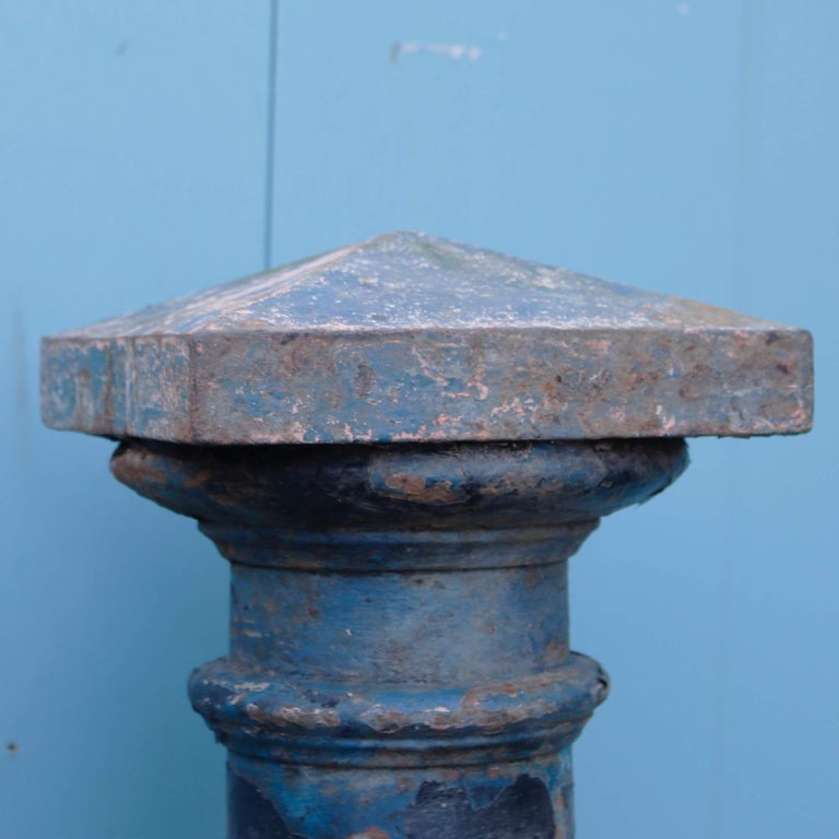 Antique Pair of Reclaimed Iron Gate Posts For Sale at 1stDibs
