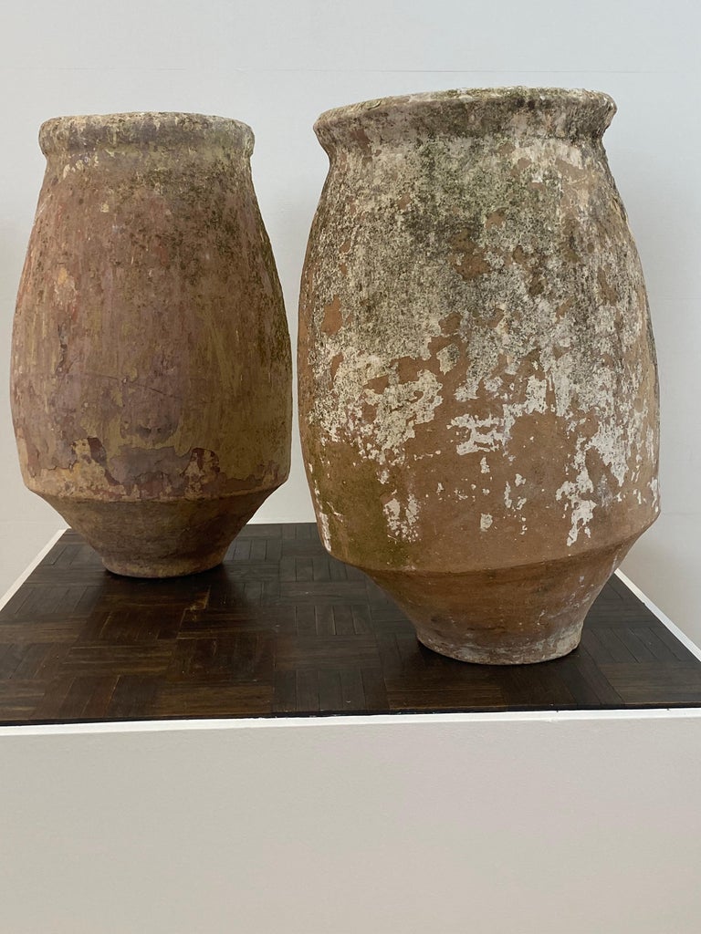 Antique Pair of Spanish Urns, Containers with Multi Colored Patina For ...