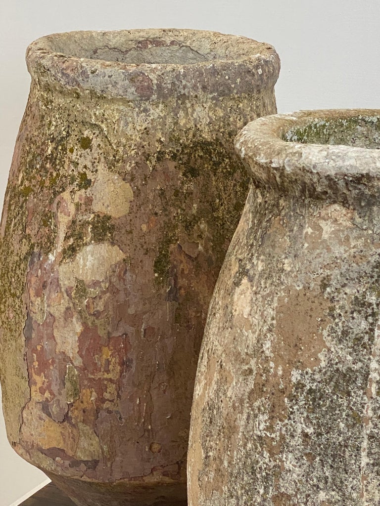 Antique Pair of Spanish Urns, Containers with Multi Colored Patina For ...