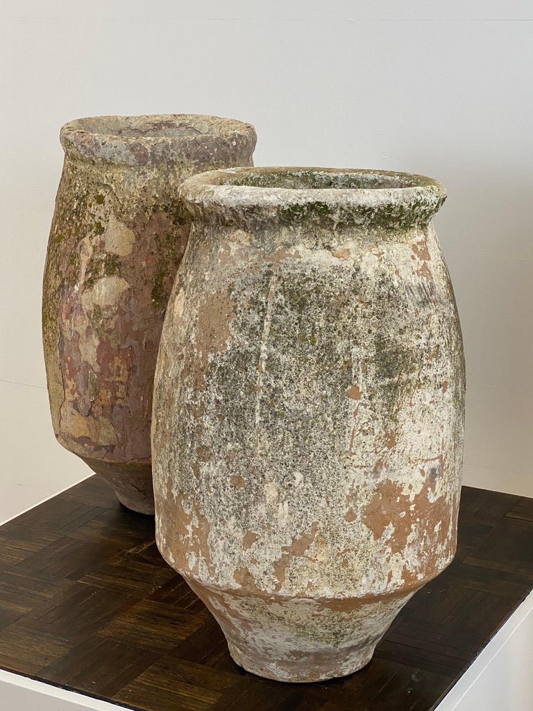 Antique Pair of Spanish Urns, Containers with Multi Colored Patina For ...