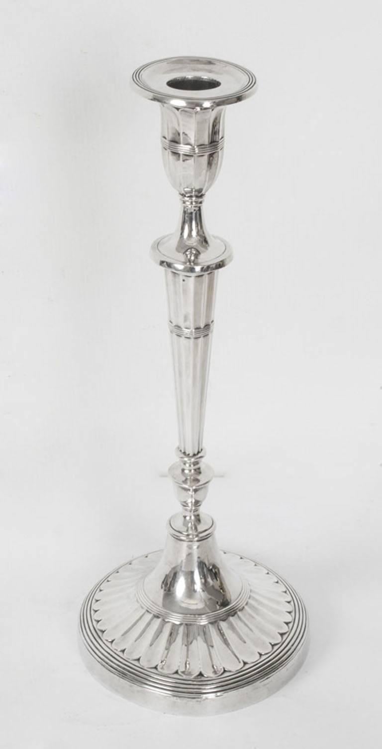 Antique Pair of Sterling Silver Candlesticks William Hutton, London ...