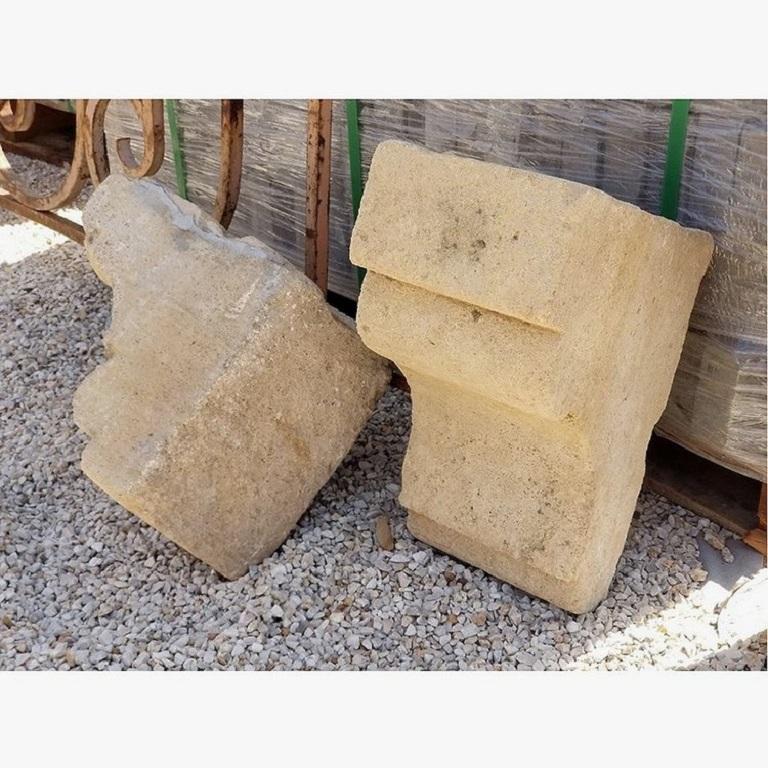 Antique Pair of Stone Corbels FP-0091 For Sale at 1stDibs