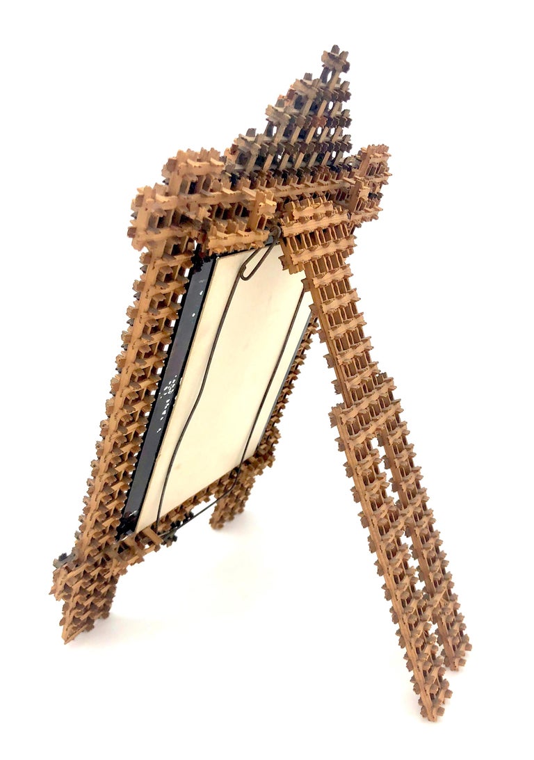 Antique Pair of Tramp Art Frames with Period Photographs For Sale at ...