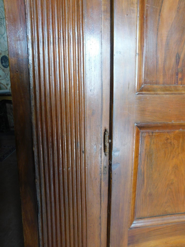 Antique Pair of Two-Leaf Poplar Doors, Identic with Frame, 19th Century ...