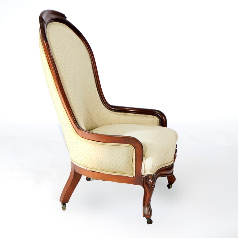 Antique Pair of Victorian Upholstered Walnut Parlor Chairs Circa 1890 ...