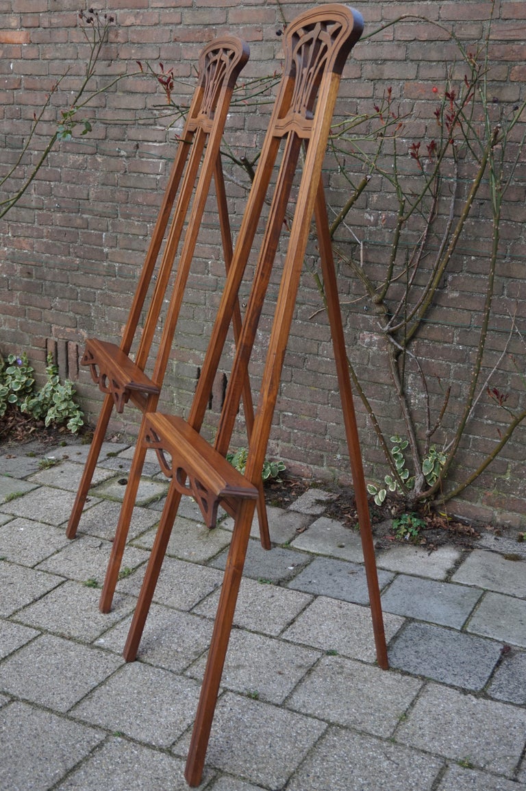 Antique Pair of Wooden Arts and Crafts Painting Easels / Gallery ...