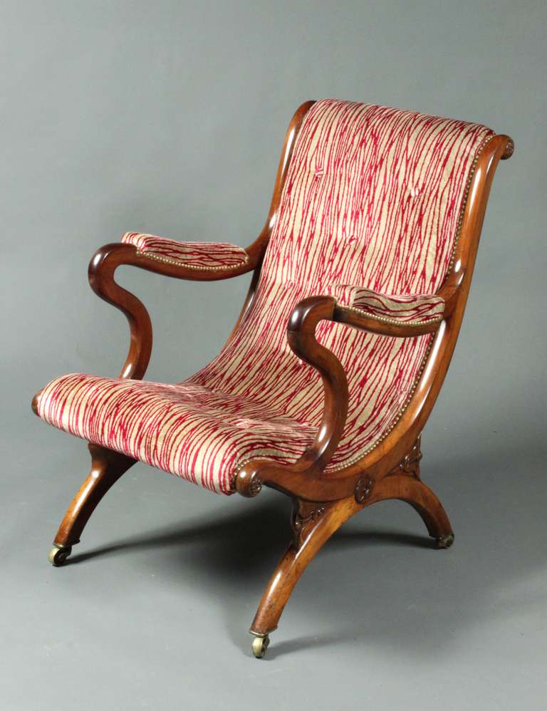 Antique Pair of X-Frame Chairs For Sale at 1stDibs