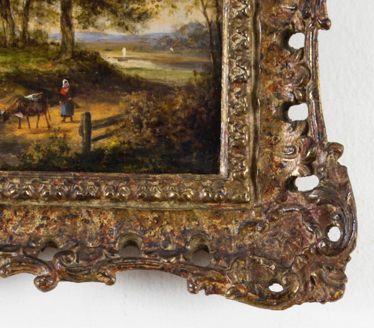 Antique Pair Oil on Board Paintings by Jan Evert Morel, 18th C For Sale ...