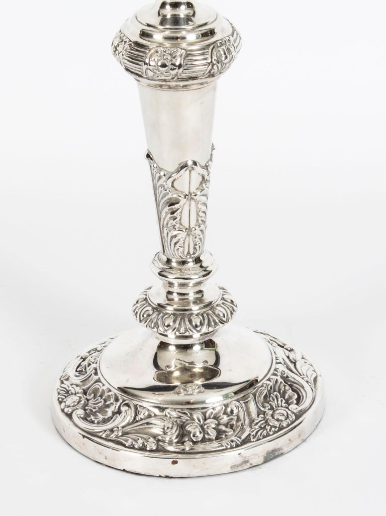 Antique Pair Regency Old Sheffield Plate Candelabra, 19th Century For ...