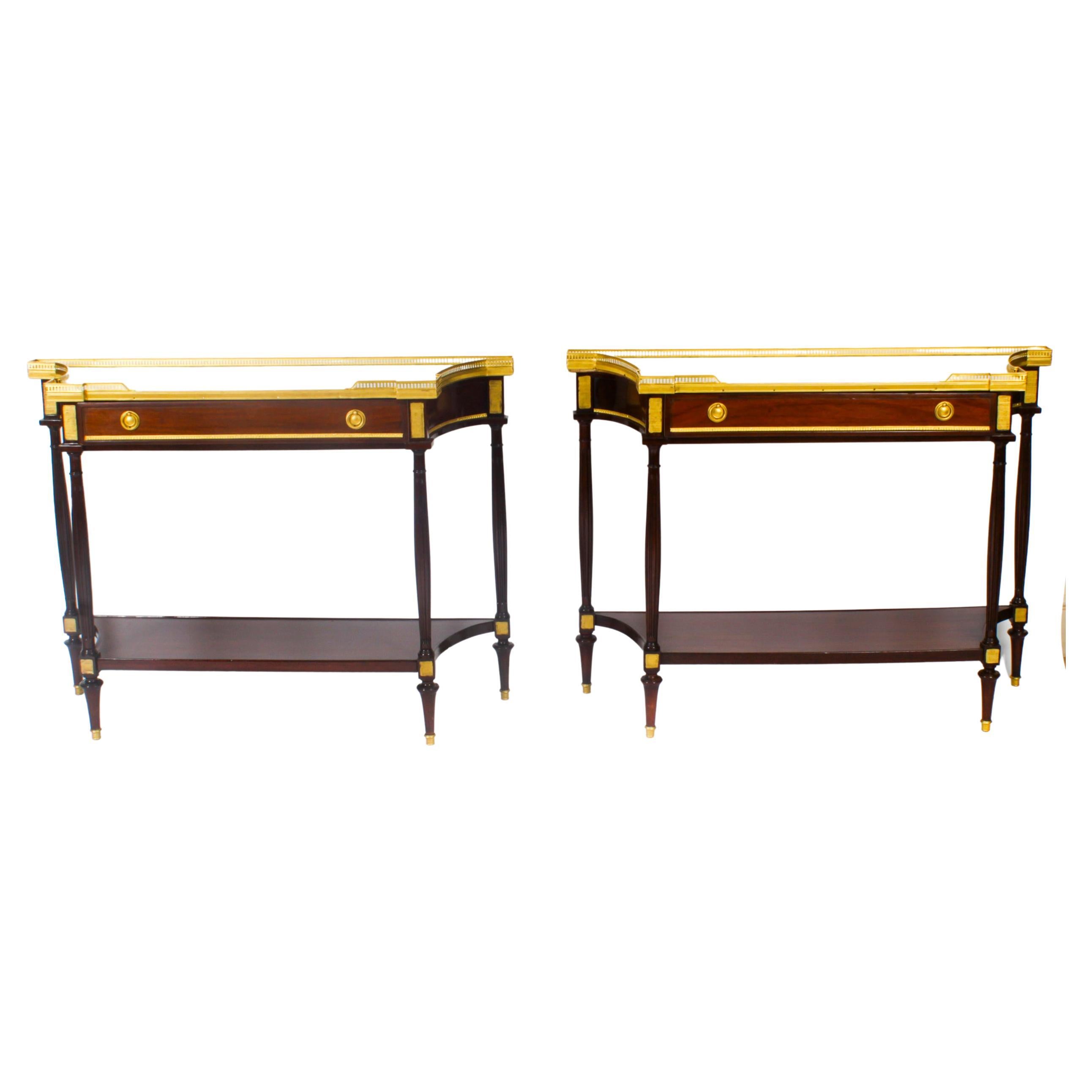Antique Pair Russian Ormolu Mounted Console Tables, 19th Century For ...