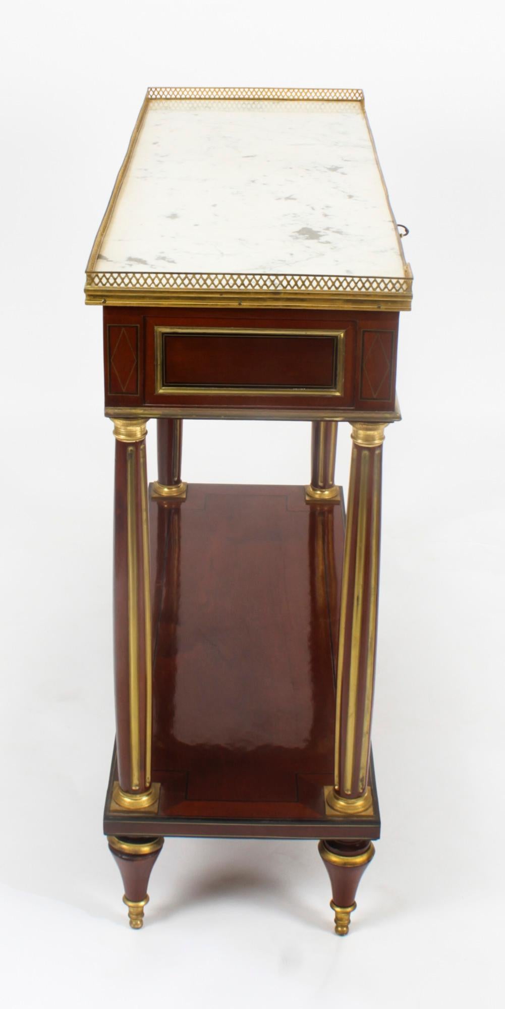 Antique Pair Russian Ormolu Mounted Console Tables, 19th Century at 1stDibs