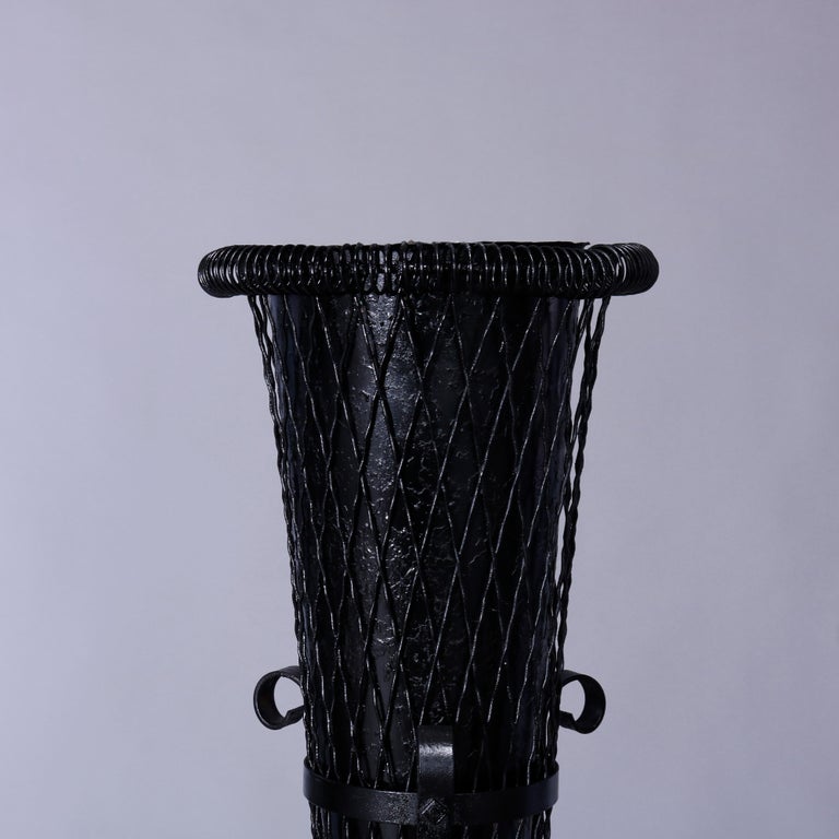 Antique Pair Wrought Iron and Wire Cone Form Urns circa 1910 For Sale ...