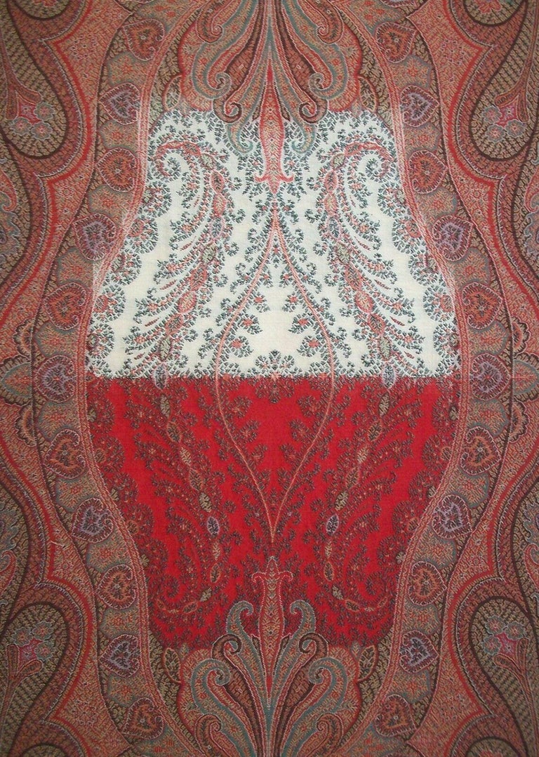 Antique Paisley Shawl, Fine Weave, Scotland. Circa 1850's For Sale at ...