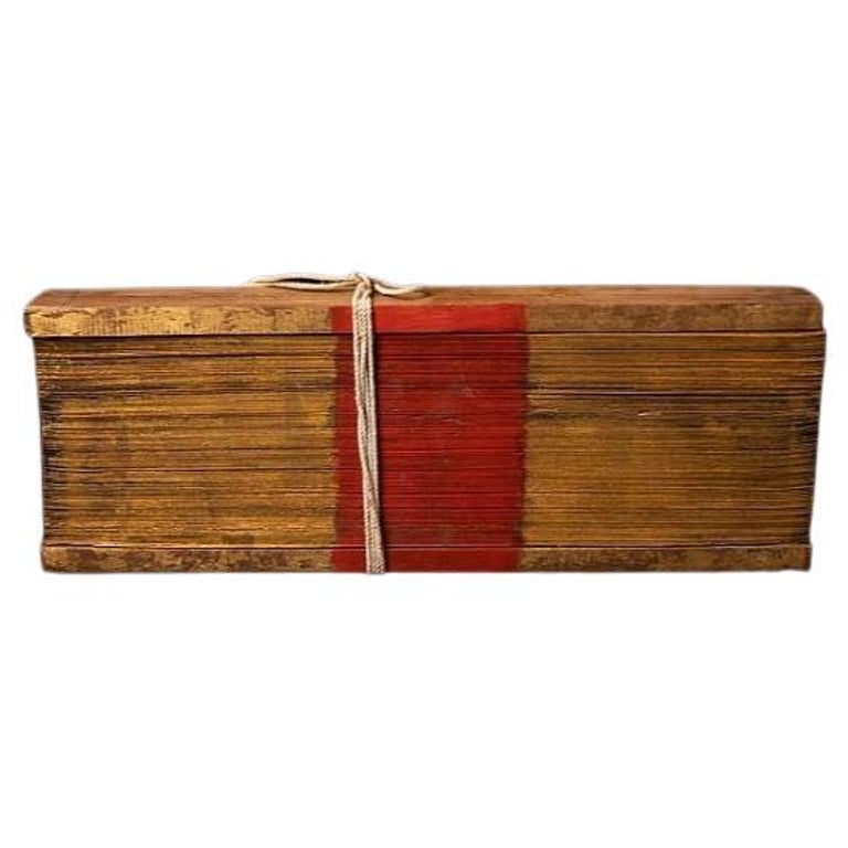 Antique Palm Leave Manuscript Book from Burma For Sale at 1stDibs