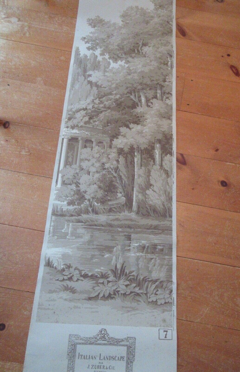 Antique Panoramic Scenic Woodblock Wallpaper by Jean Zuber, Paysage ...