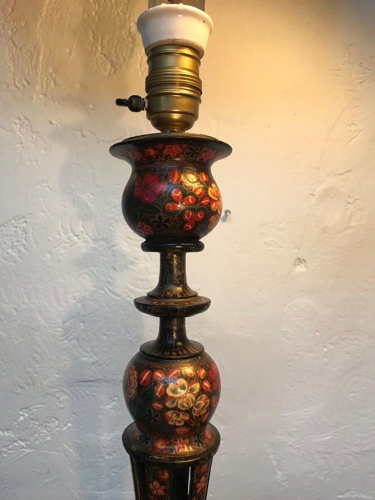 Antique Papier-mâché Gypsy Table Lamp at 1stDibs