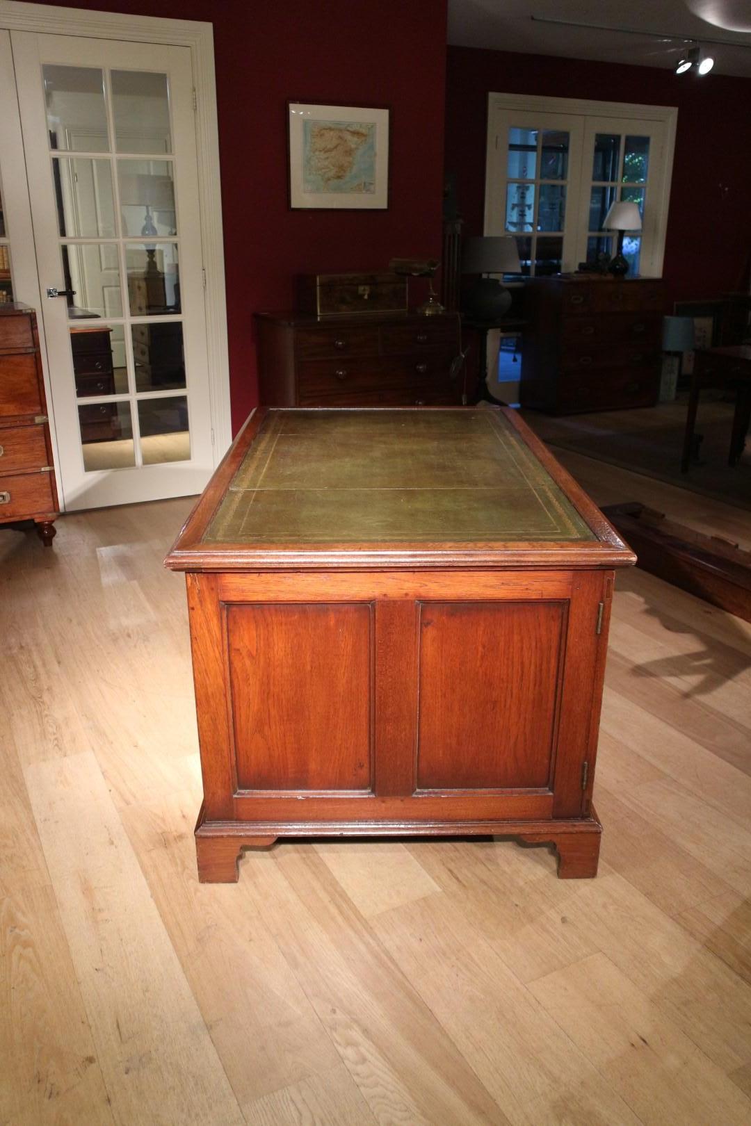 Antique Partner Desk For Sale at 1stDibs