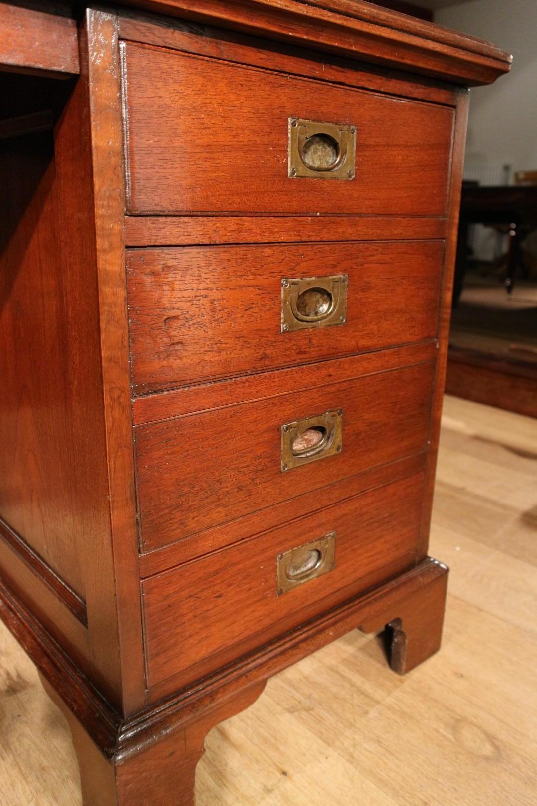 Antique Partner Desk For Sale at 1stDibs