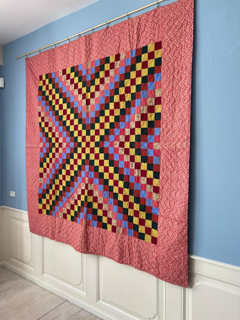 Antique Patchwork “Philadelphia Pavement Variation” Cotton Quilt, USA ...