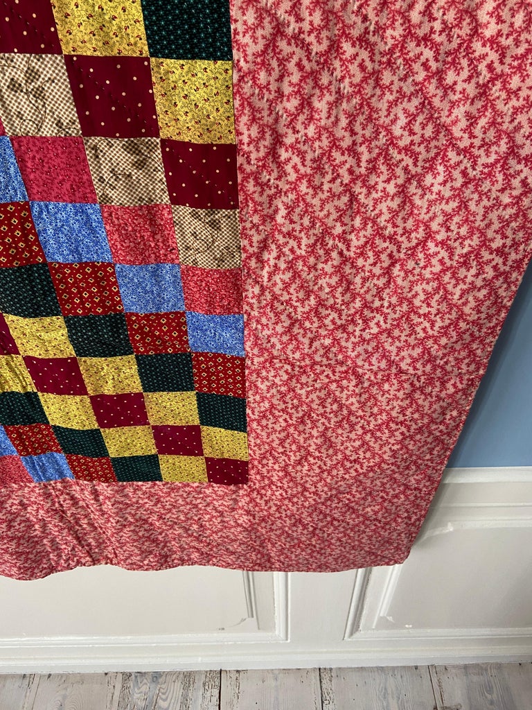 Antique Patchwork “Philadelphia Pavement Variation” Cotton Quilt, USA ...