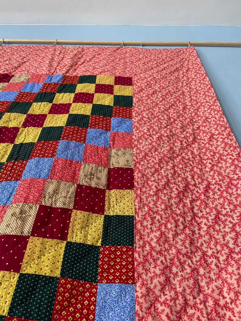 Antique Patchwork “Philadelphia Pavement Variation” Cotton Quilt, USA ...