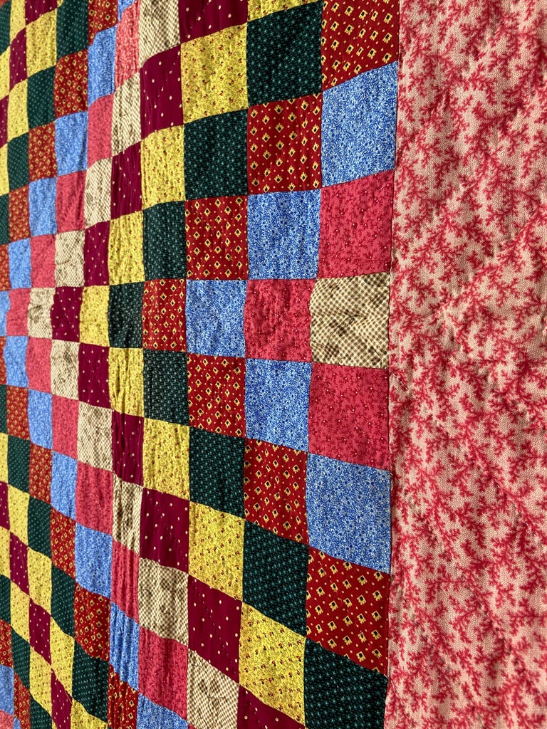 Antique Patchwork “Philadelphia Pavement Variation” Cotton Quilt, USA ...