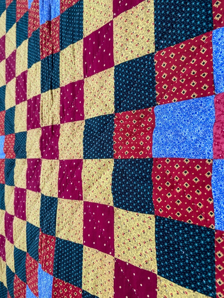 Antique Patchwork “Philadelphia Pavement Variation” Cotton Quilt, USA ...