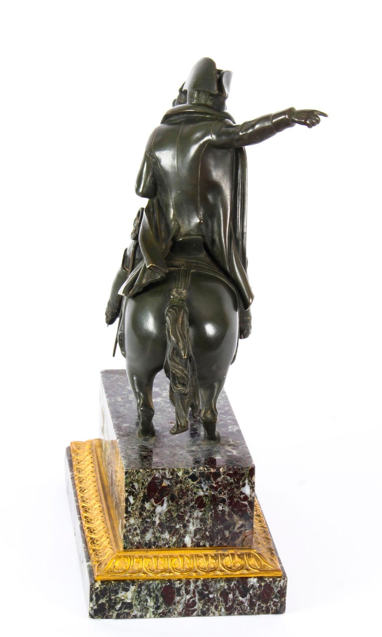 Antique Patinated Bronze Equestrian Statue of Napoleon Bonaparte, 19th ...