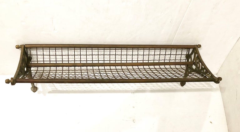 Antique Patinated Copper and Brass Bus/Train Luggage Rack at 1stDibs
