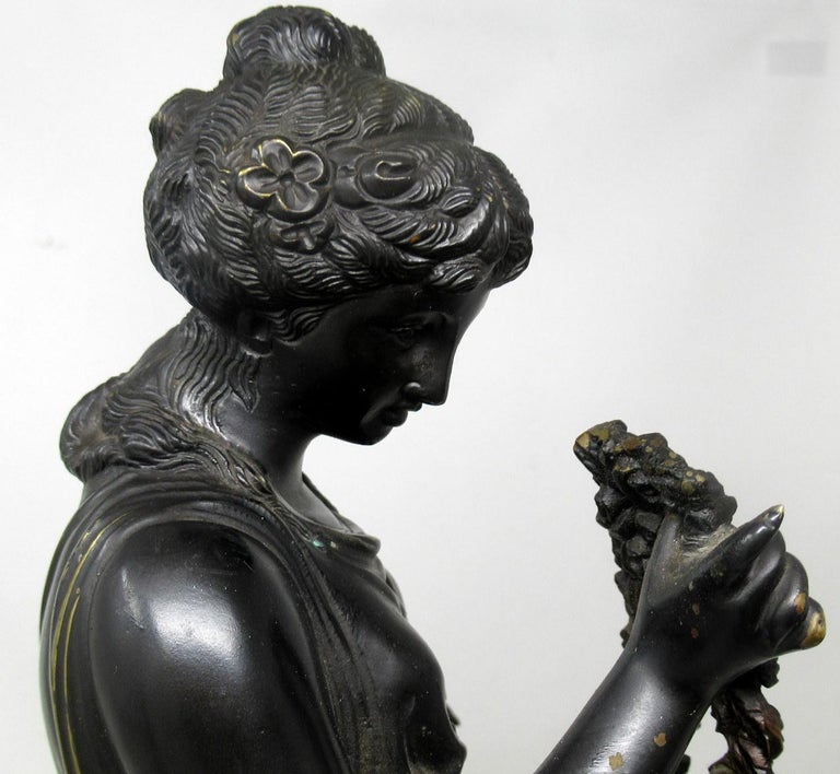 Antique Patinated French Grand Tour Classical Female Figure Bronze ...