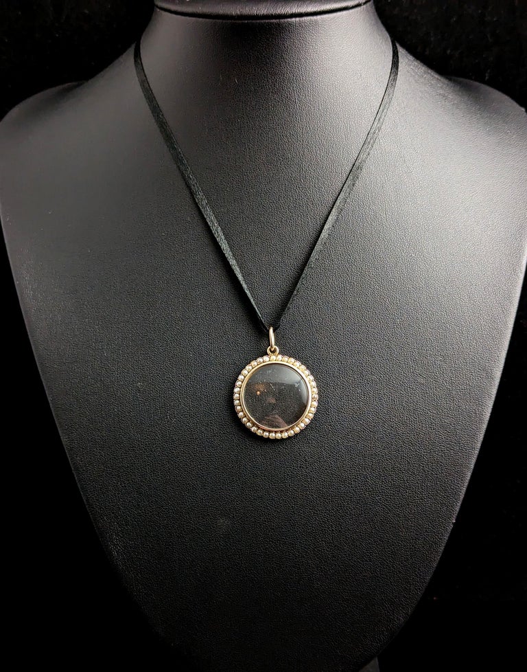 Antique Pearl Shaker Locket, 9k Gold, Murrle Bennett For Sale at 1stDibs