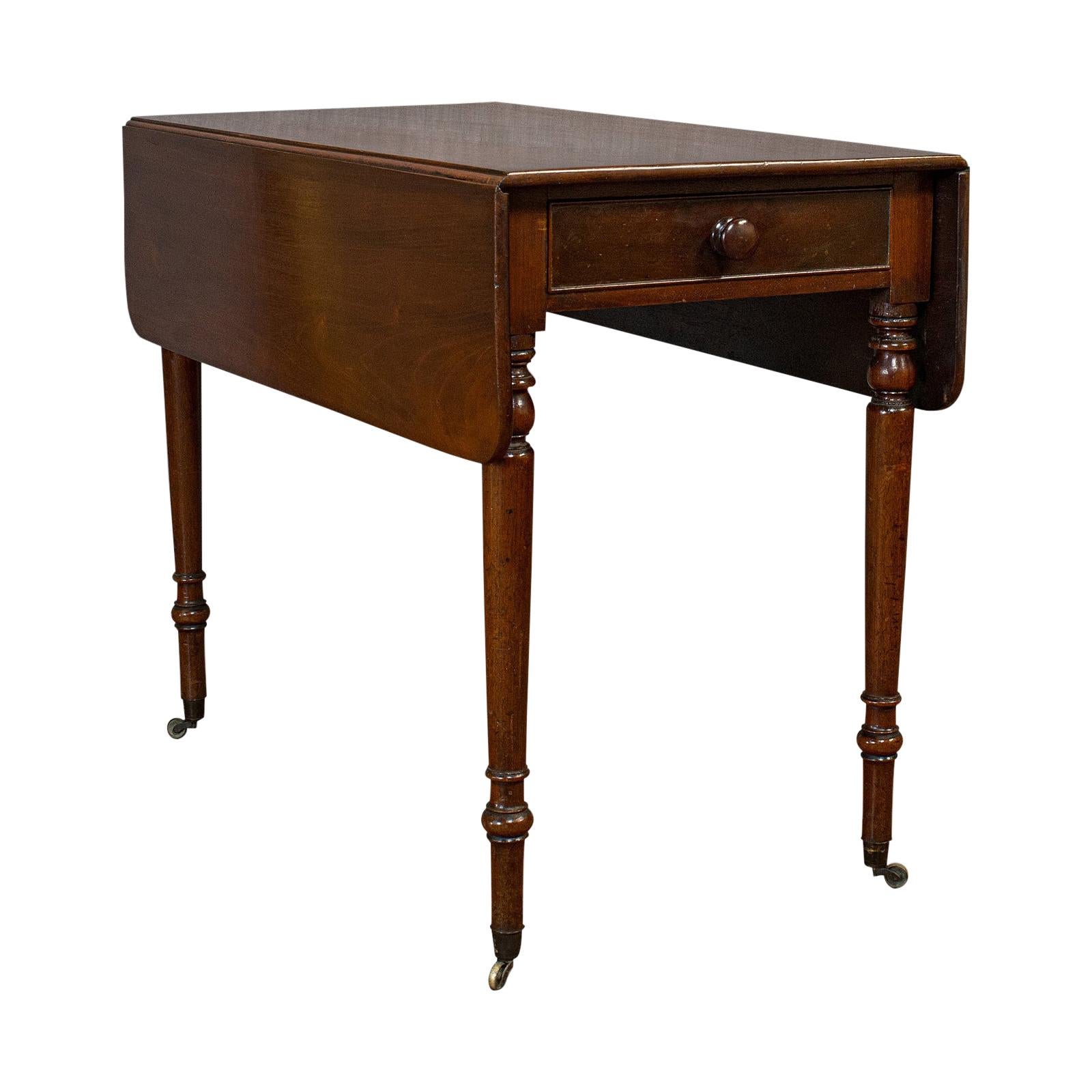 Versatile Primitive Antique Drop-Leaf Pembroke Table at 1stDibs