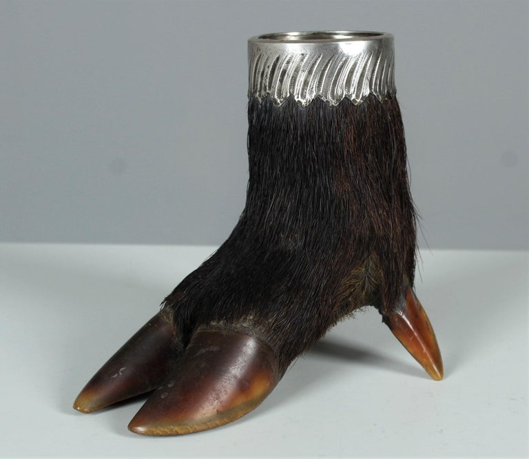Antique Pen Holder, Wild Boar Foot, Late 19th Century For Sale at 1stDibs