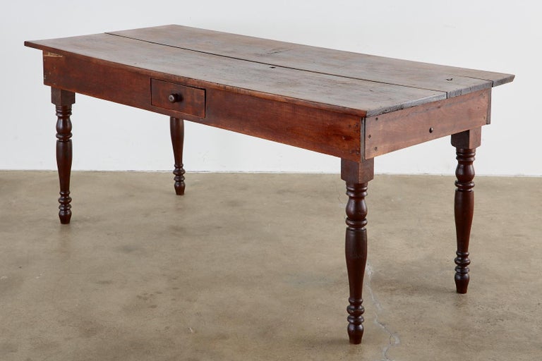 Antique Pennsylvania Country Farmhouse Dining Harvest Table at 1stDibs