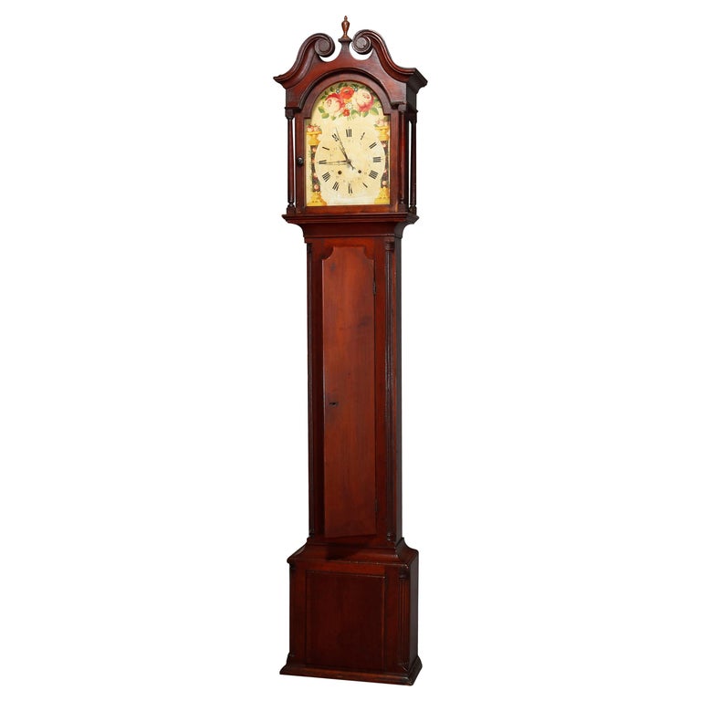 Antique Pennsylvania Federal Mahogany Tall Case Clock, 18th Century at 1stDibs | pennsylvania ...