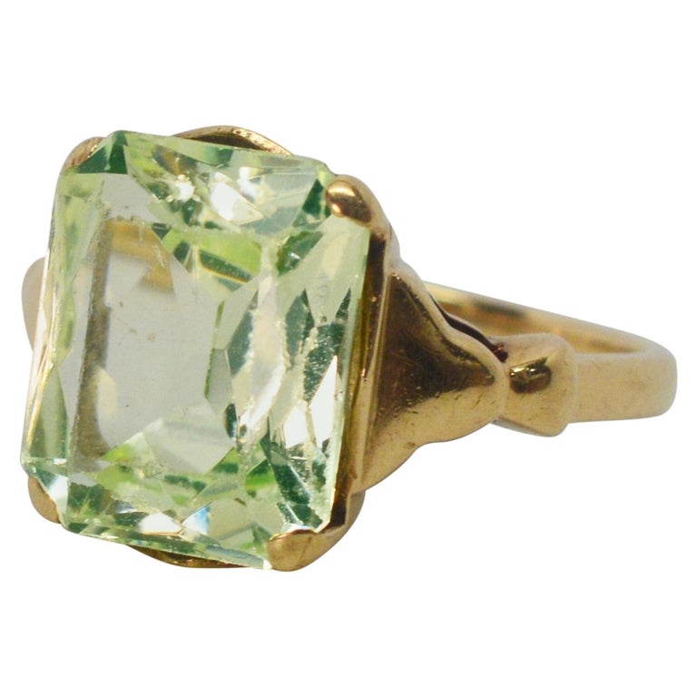 Antique Peridot Yellow Gold Ring at 1stDibs | antique peridot ring ...
