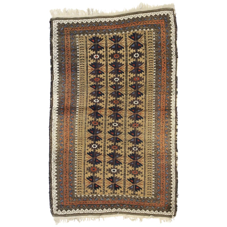 Antique Persian Arab Baluch Tree of Life Rug, Tribal Style Entry or ...