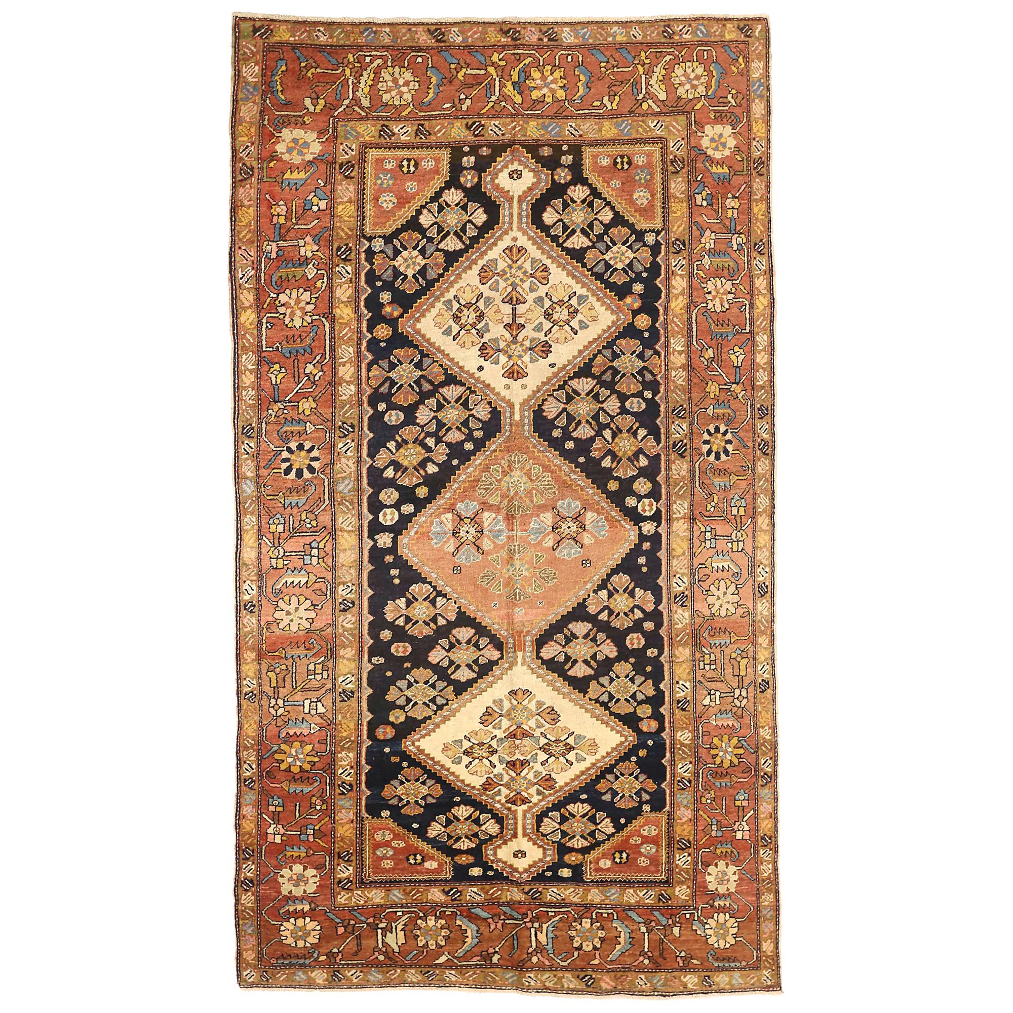 Antique Persian Area Rug Bakhtiar Design For Sale at 1stDibs