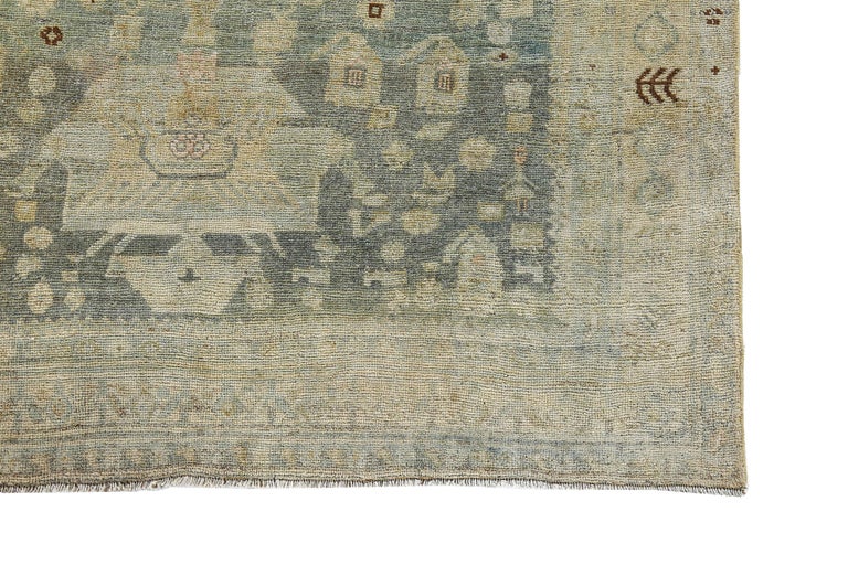 Antique Persian Area Rug Bijar Design For Sale at 1stDibs