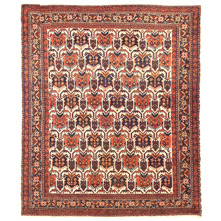 Antique Persian Area Rug Isfahan Design For Sale at 1stDibs