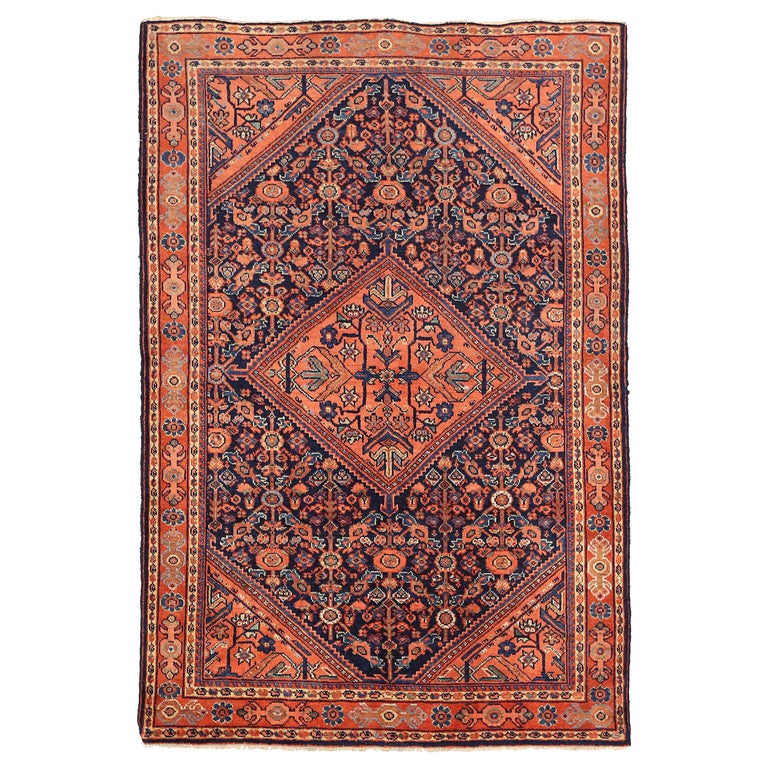 Antique Persian Area Rug Sultanabad Design For Sale at 1stDibs
