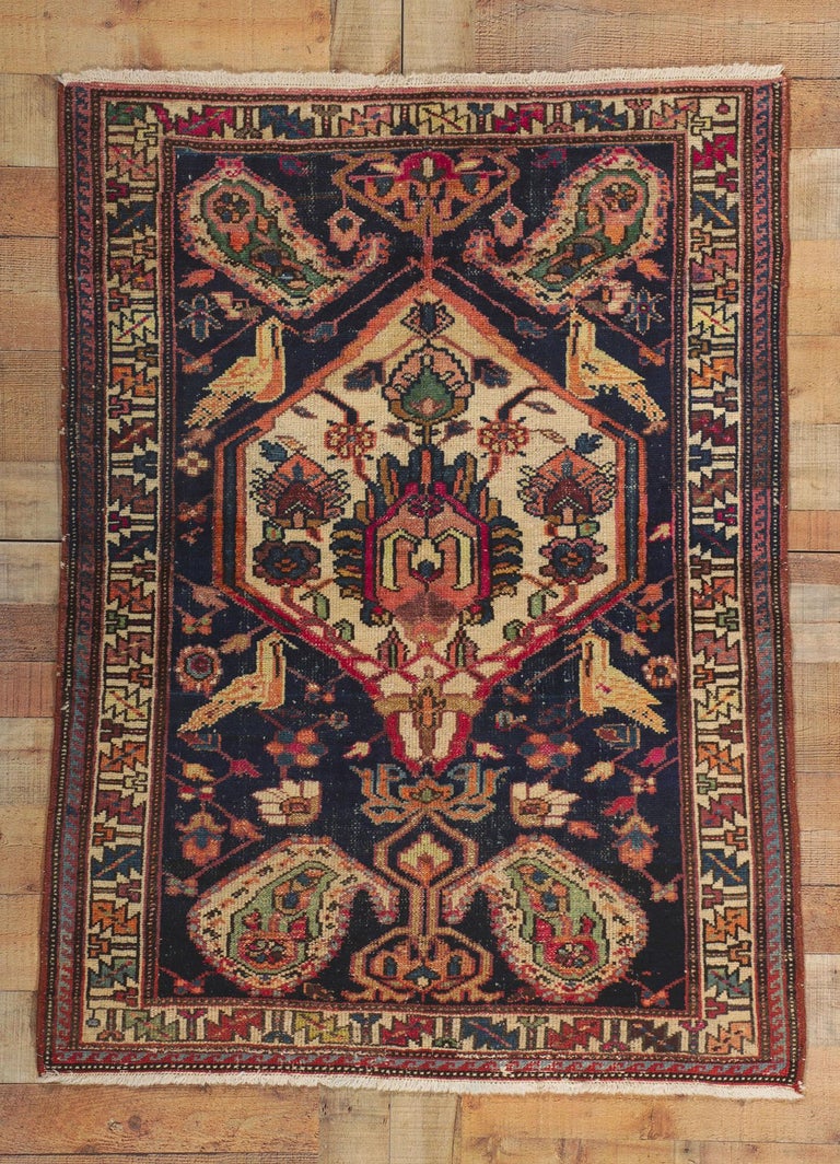 Antique Persian Bakhtiari Rug For Sale at 1stDibs
