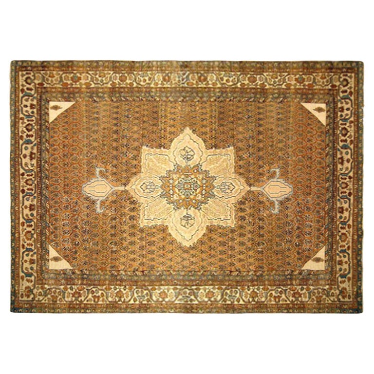 Antique Persian Bakshaish Oriental Carpet, in Large Size with Central ...